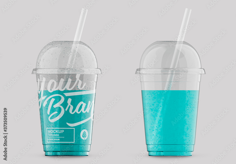 Slush Ice Cup Mockup Stock Template | Adobe Stock