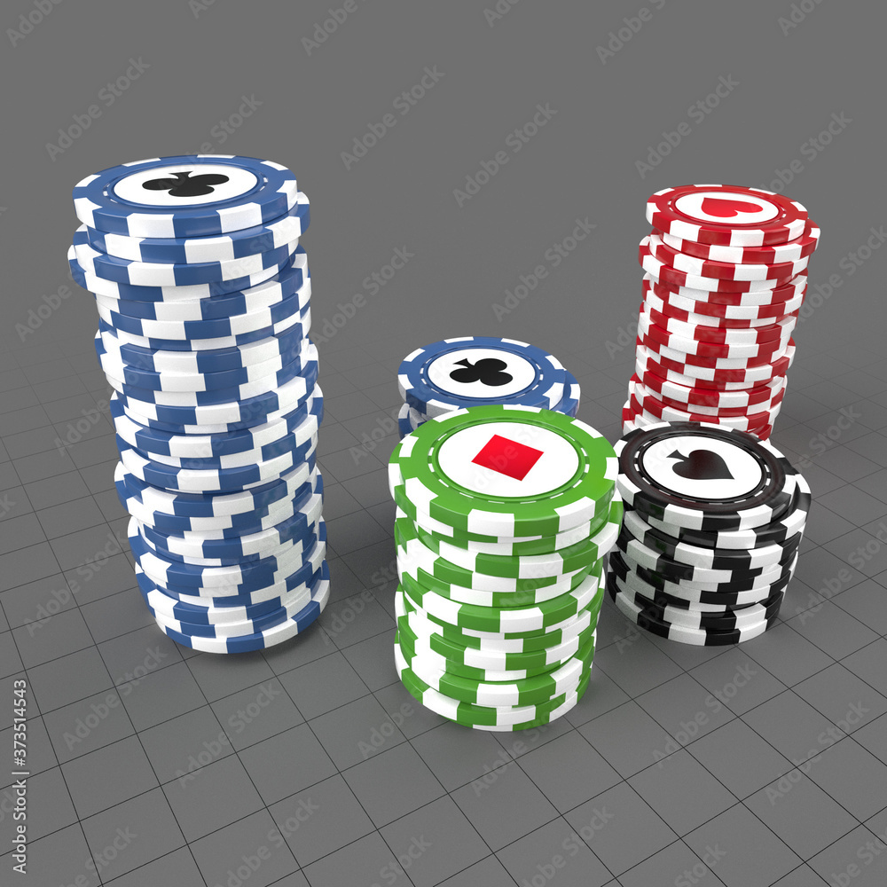 Poker chips Stock 3D asset | Adobe Stock