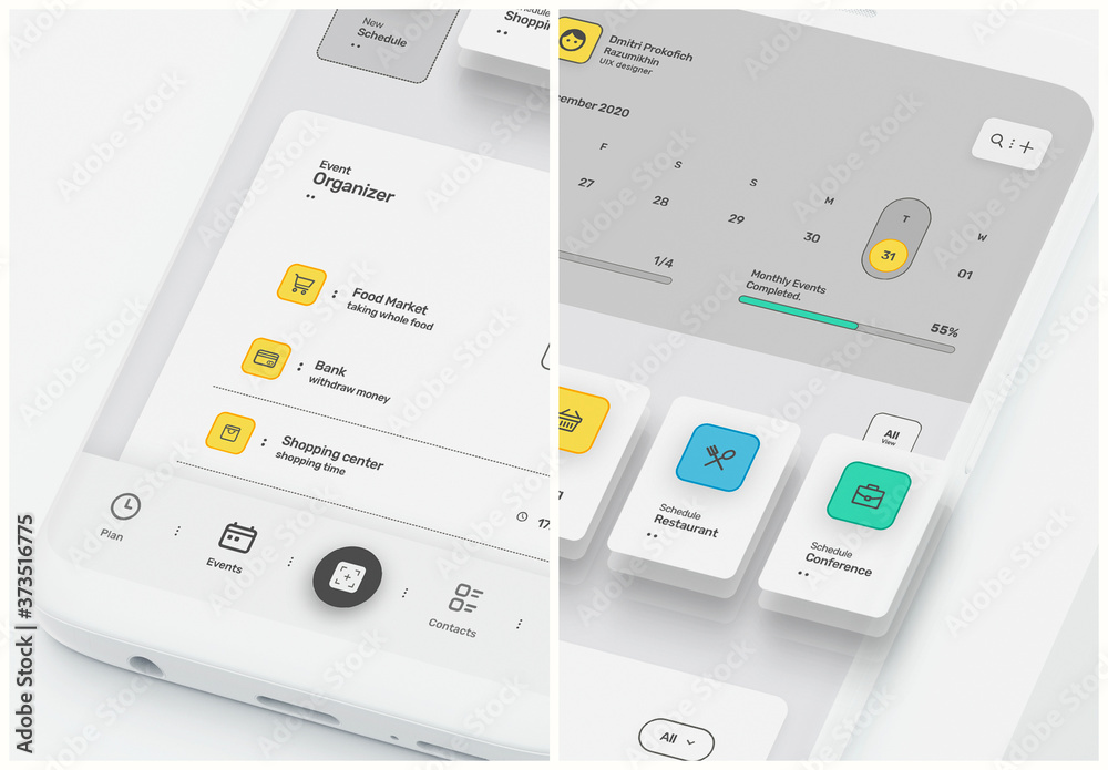 Smartphone Ui Layout Stock Template | Adobe Stock