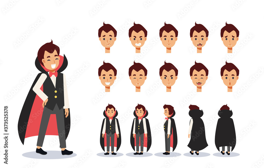 Little Boy in count dracula Vampire costume for Halloween festival ...