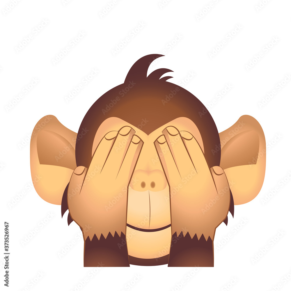 Cartoon of a cute monkey emoji - Vector Stock Vector | Adobe Stock