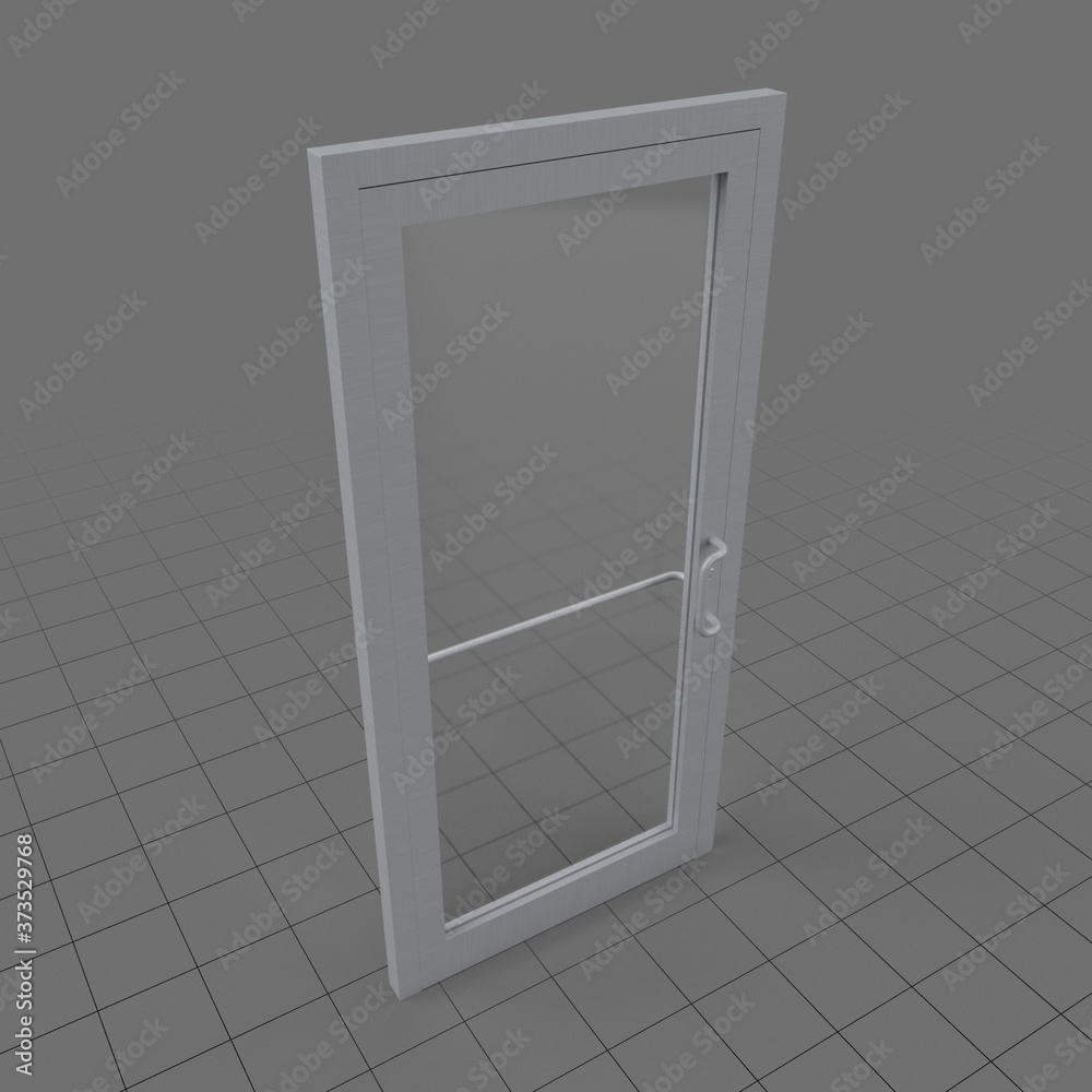 Storefront glass door Stock 3D asset | Adobe Stock