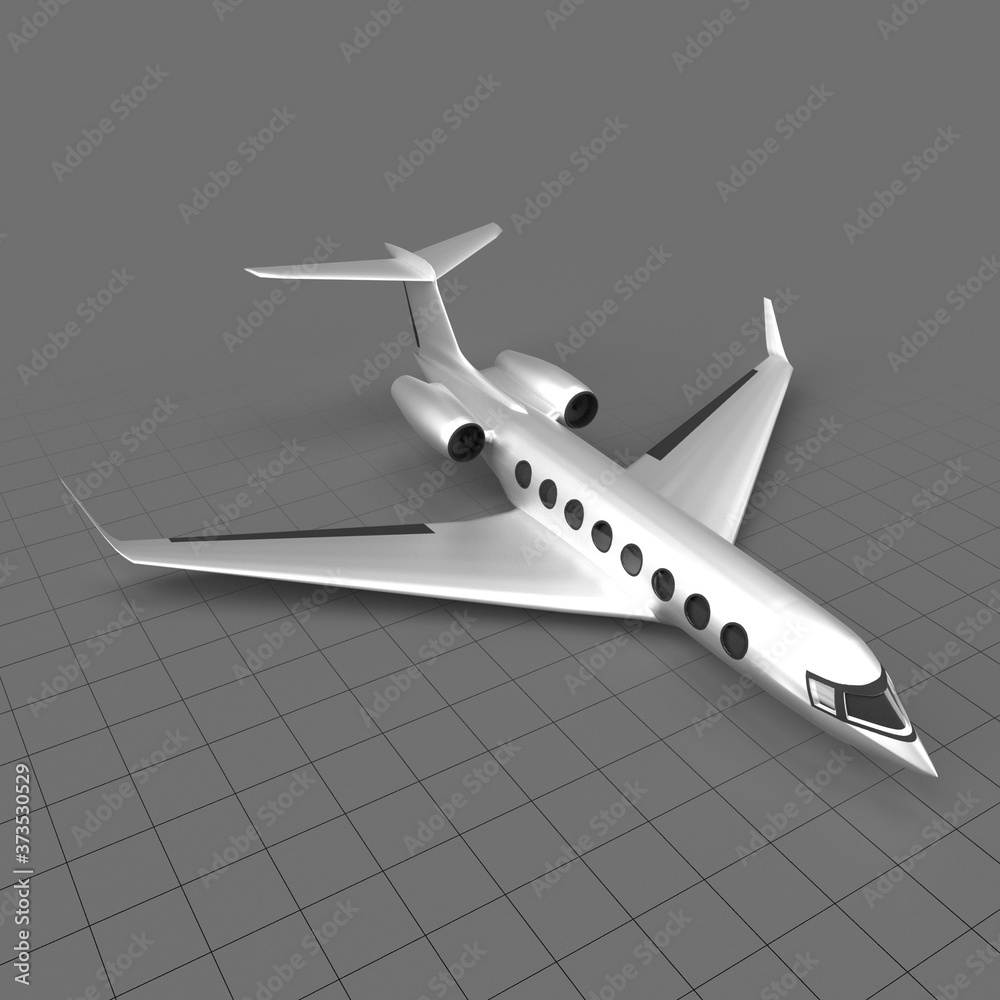 Business jet Stock 3D asset | Adobe Stock