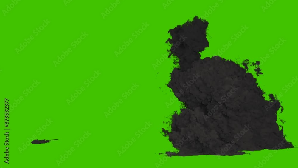 A strong explosion of fuel or explosives with a large amount of black ...