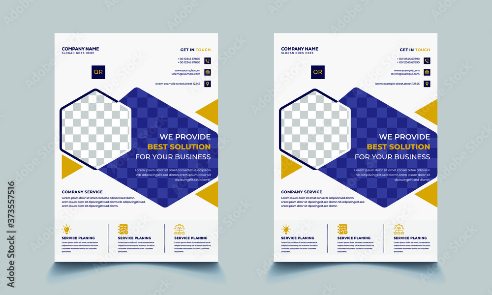 creative business corporate flyer design. Colorful background with ...