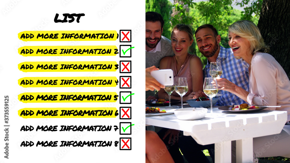 Hand Drawn List Overlay Stock Template | Adobe Stock