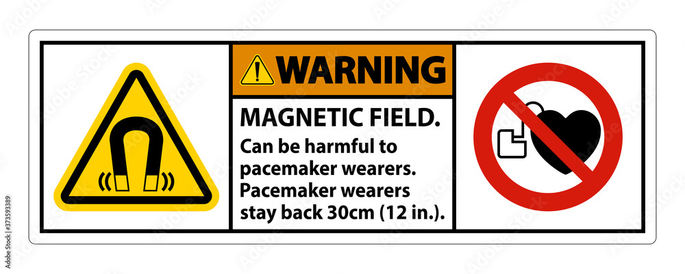 Warning Magnetic field can be harmful to pacemaker wearers.pacemaker ...