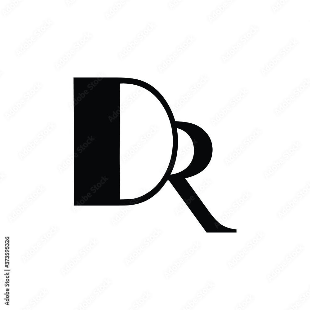 Initial Letter DR monogram Logo Stock Vector | Adobe Stock