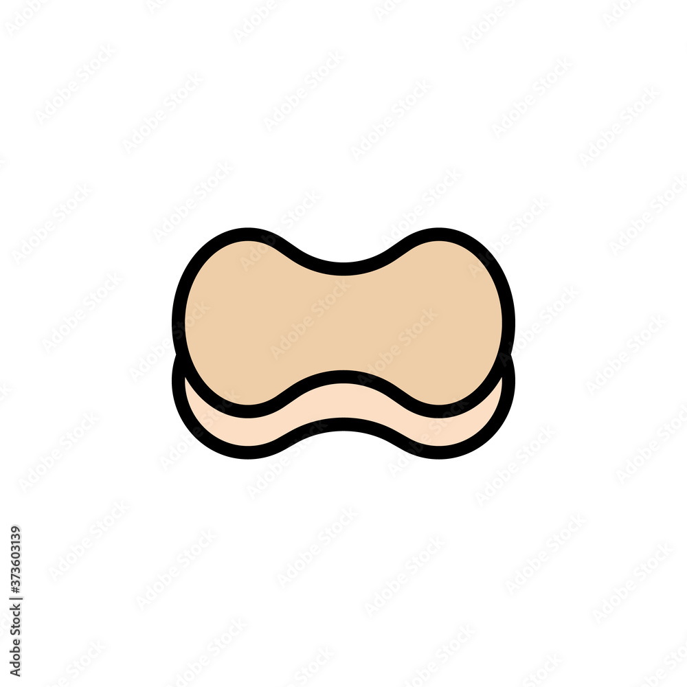 bath sponge outline icon. Elements of Beauty and Cosmetics illustration ...