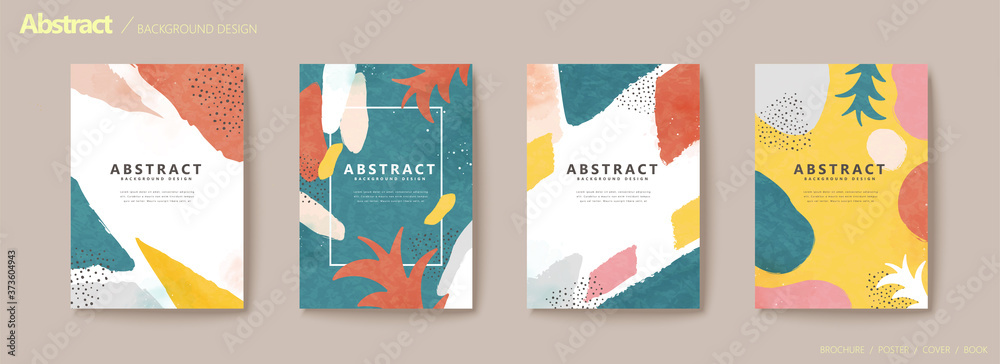 Abstract colorful flyer set Stock Vector | Adobe Stock