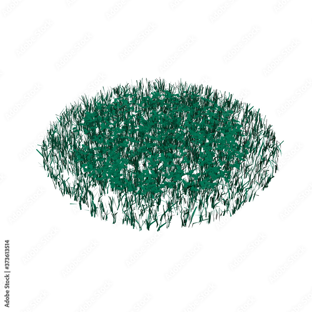 Green grass isolated on white background. Circle of green grass ...