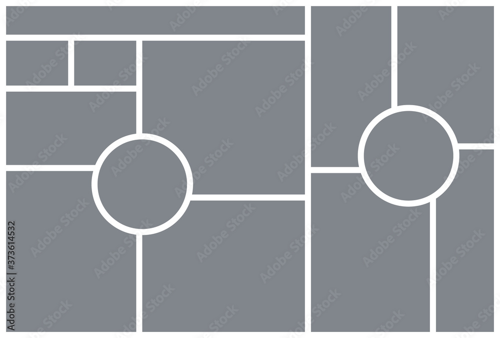 Photo collage template. Vector. Mood board. Picture grid. Moodboard ...