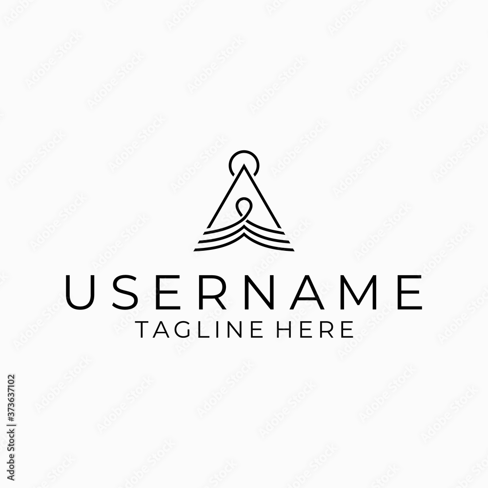 Design a combination of the letter A logo and the symbol of the compass ...