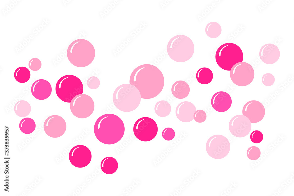 Pink bubble gum bubbles. Foam party background. Stock Vector | Adobe Stock