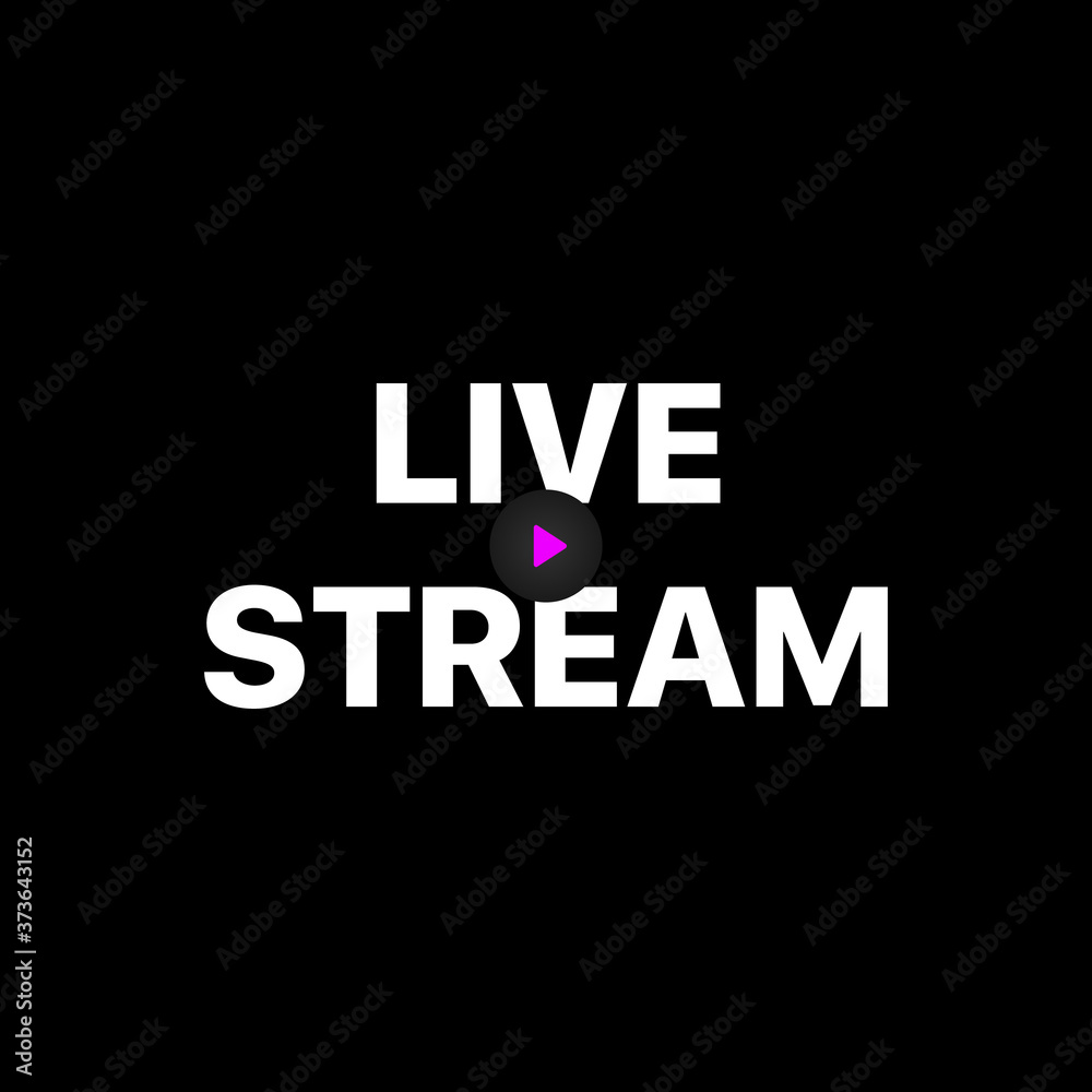 Live Stream Lower Third With Play Icon. Broadcast Overlay. Vector ...
