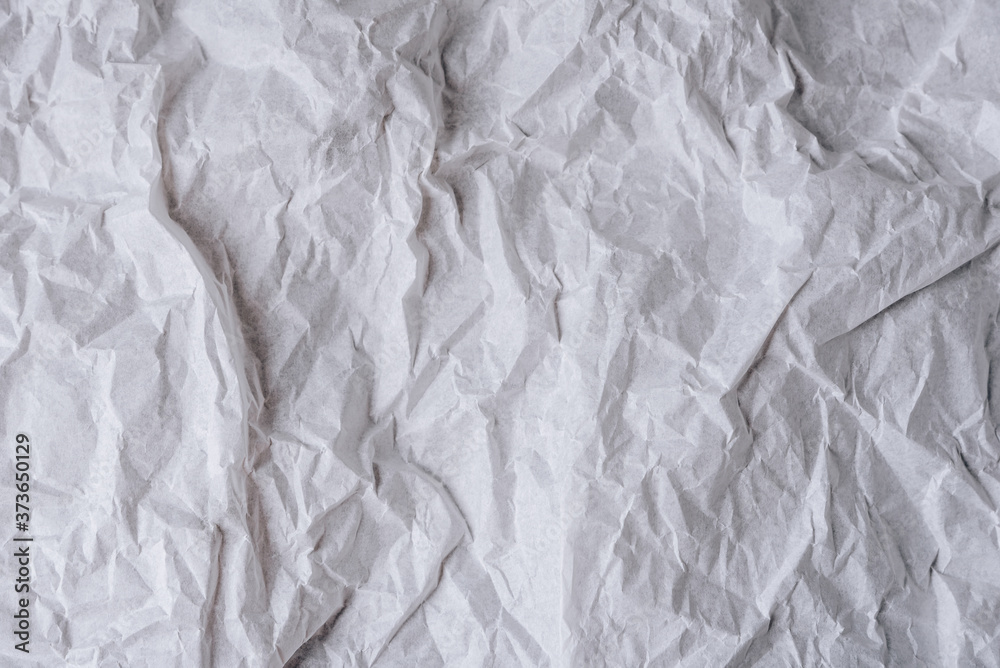 background texture of white crumpled paper, crumpled tracing paper ...