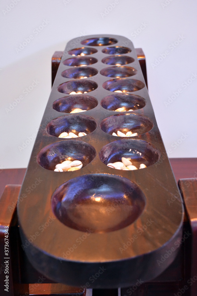 Philippine mancala (sungka) display at Chinatown Museum, Manila ...
