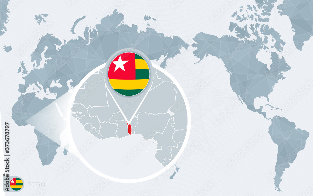Togo on world map