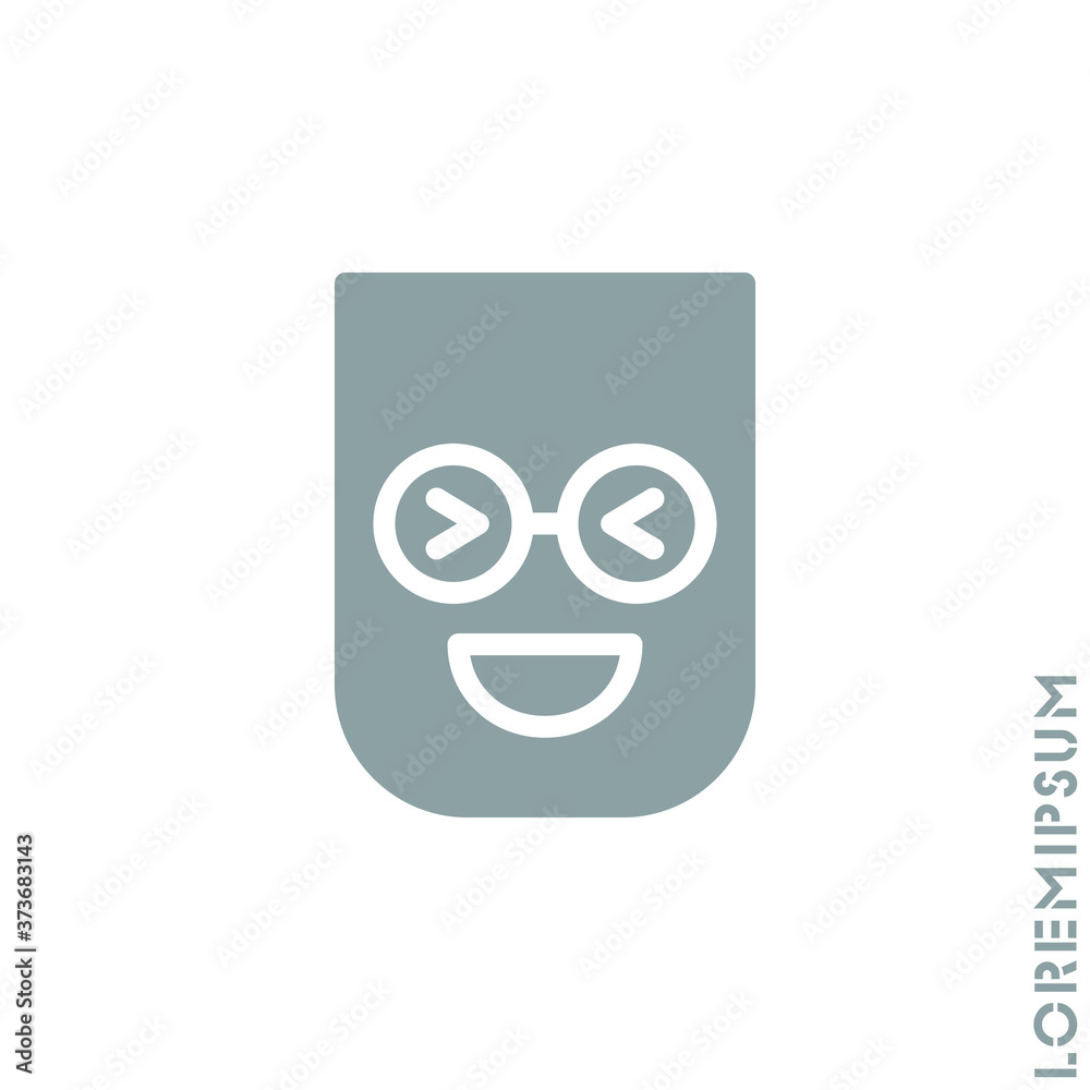 Emoticon vector icon on white background. vector emoticon icon symbol ...