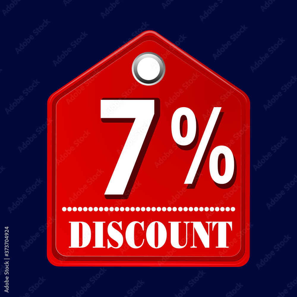 Sale discount icons. Special offer price signs | 7 percent Discount ...