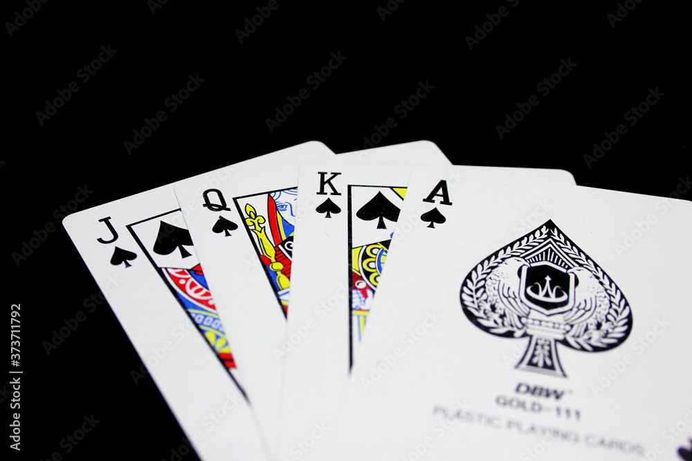 royal flush of spades Stock Photo | Adobe Stock