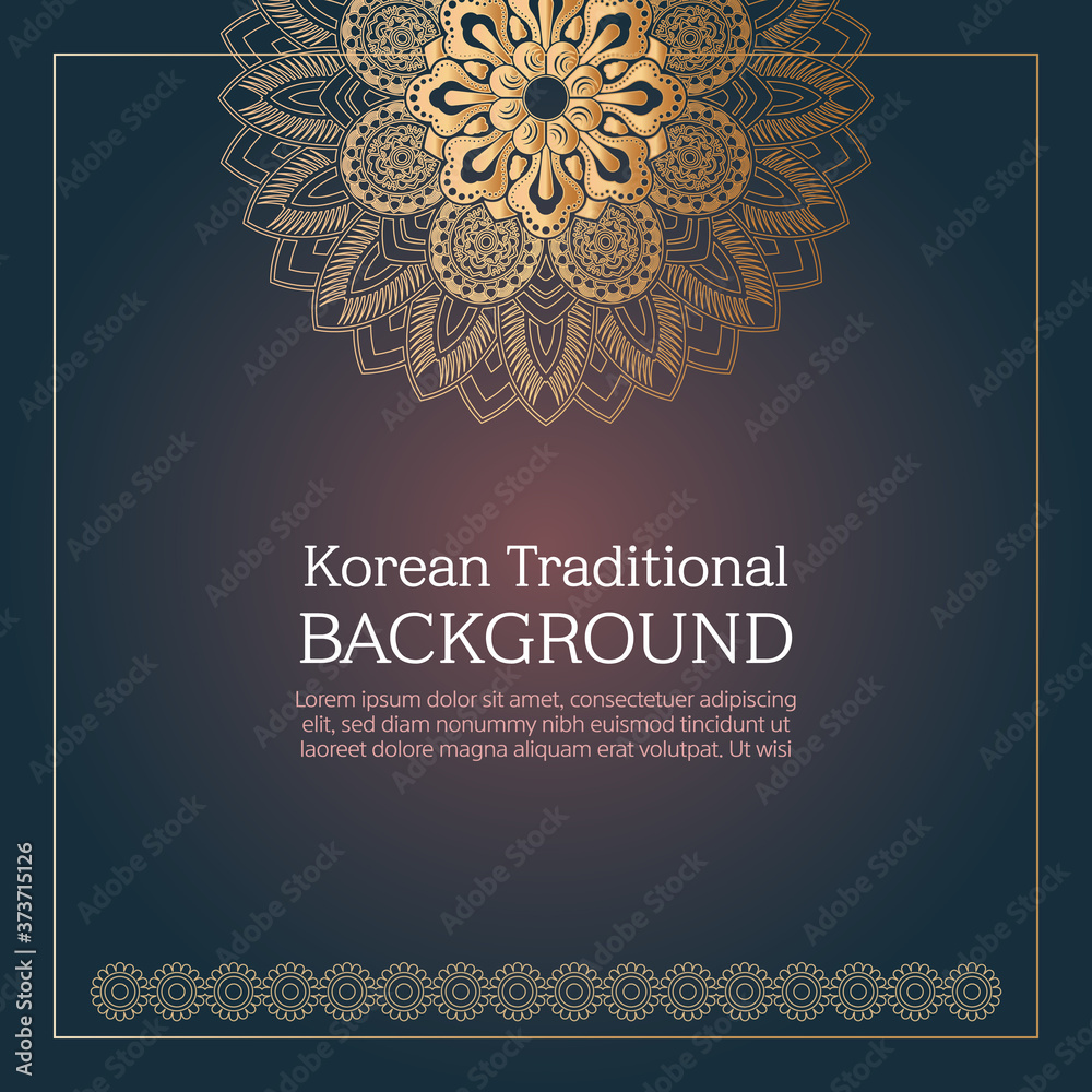 Korean traditional background of ornaments & flower pattern with copy ...