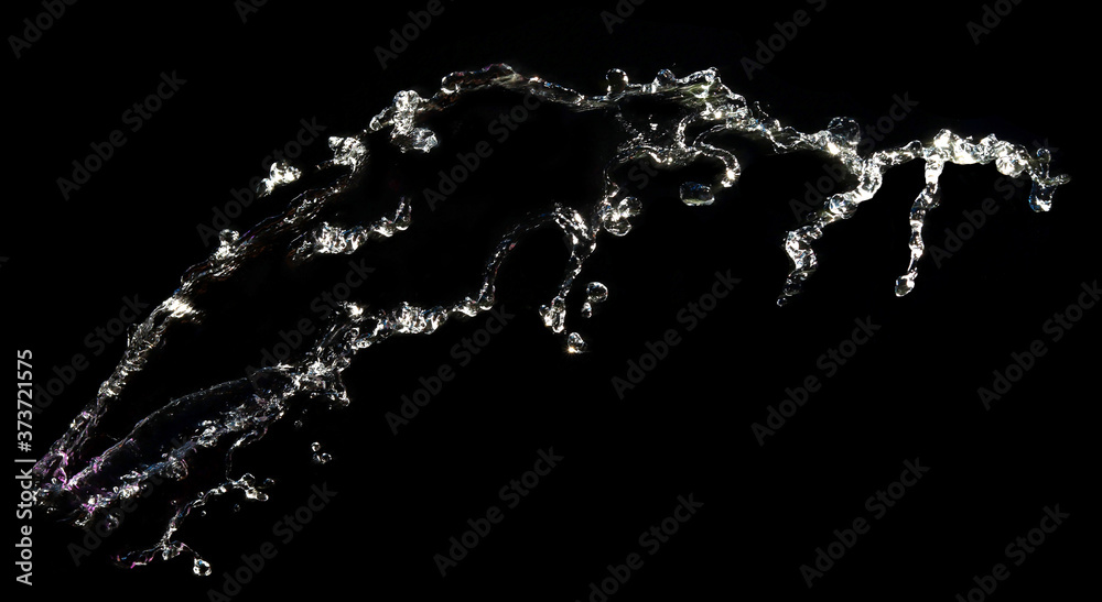 water splash high definition Isolated on black background Stock Photo ...