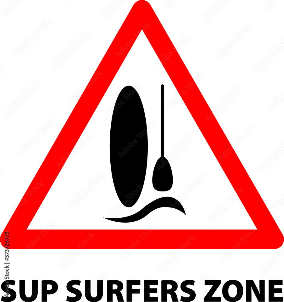 sup surfing / paddle board icon, sign or symbol in vector. Simple and ...