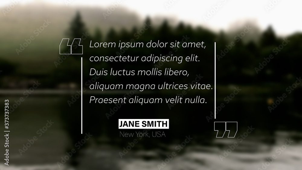 Simply Elegant Quotation Titles Stock Template | Adobe Stock