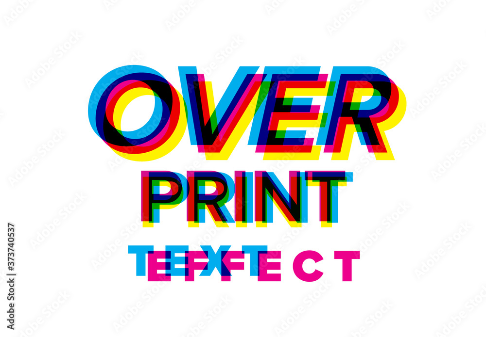Editable Overprint Text Style Effect Stock Template | Adobe Stock