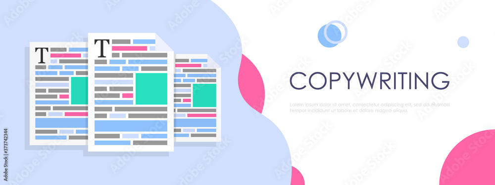 Copywriting concept banner. Can use for web banner, infographics, hero ...