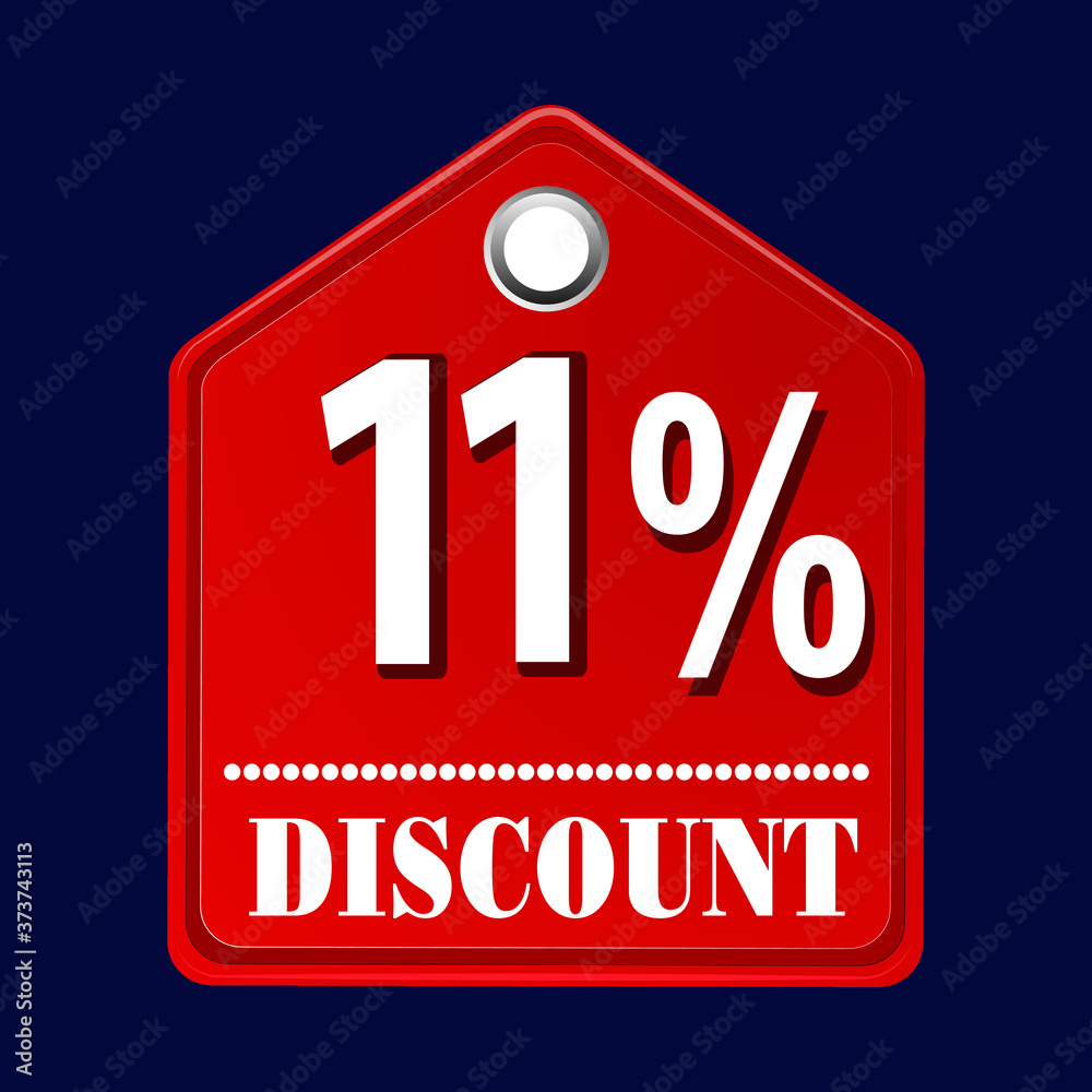 Sale discount icons. Special offer price signs | 11 percent Discount ...