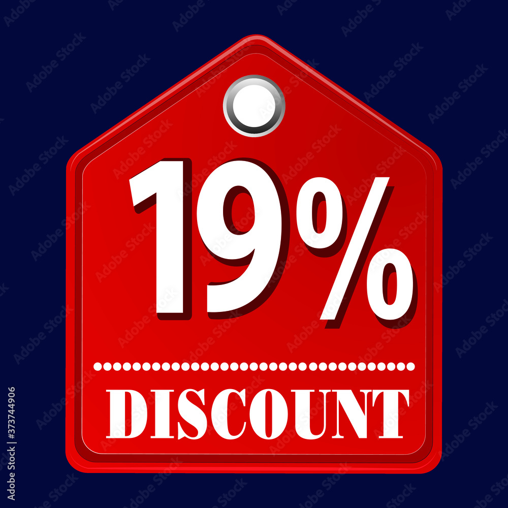 Sale discount icons. Special offer price signs | 19 percent Discount Icon symbols | Vector, SVG ...