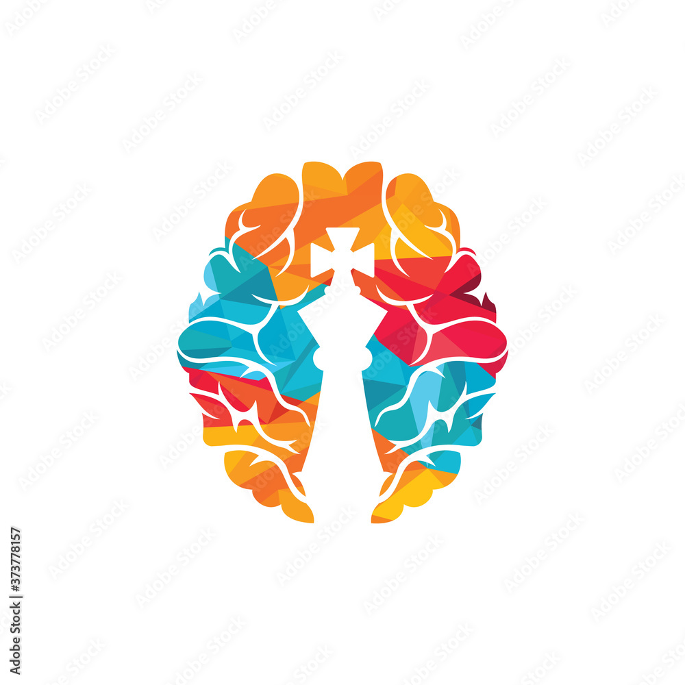 Vetor de Brain chess vector logo design. Smart move logo design ...