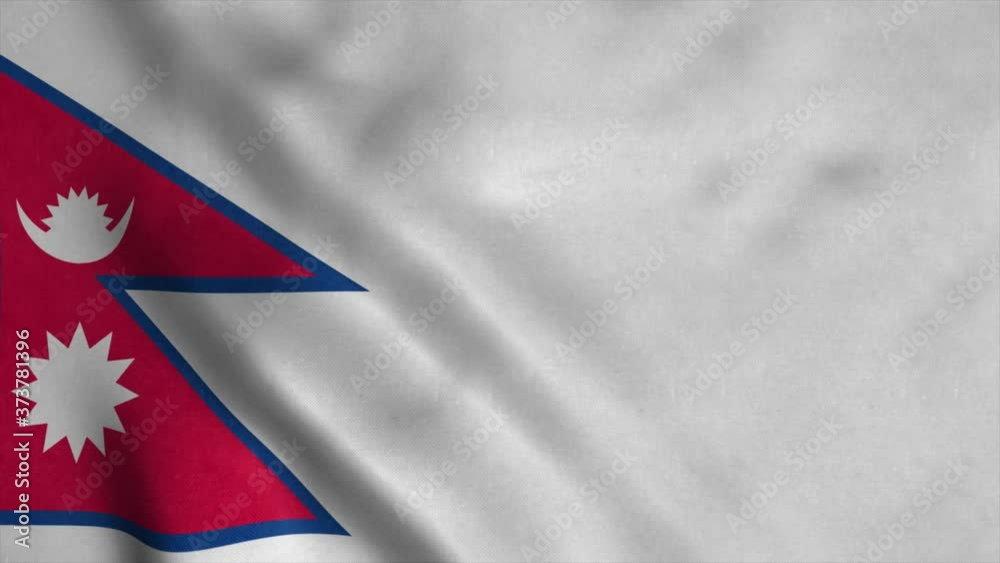 Nepal flag waving in the wind. National flag of Nepal. Sign of Nepal ...
