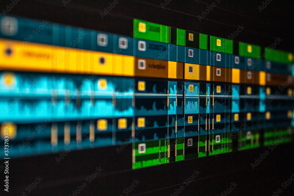 Video Editing Timeline Premiere Pro Color Label Stock Photo | Adobe Stock