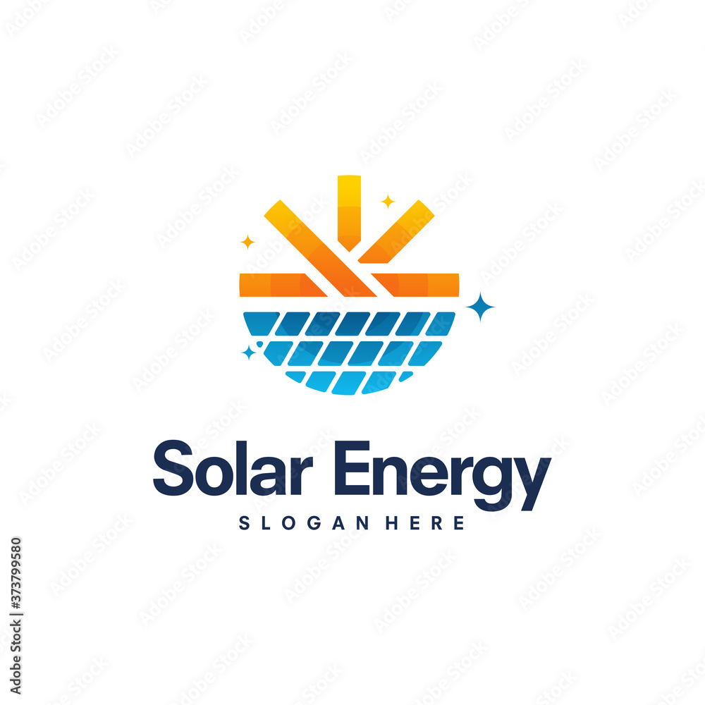 Solar Energy logo designs vector, Sun power logo Stock Vector | Adobe Stock