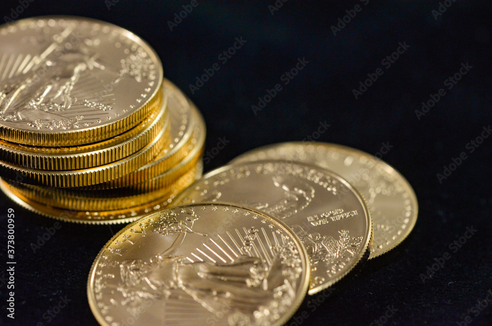 Stacked Gold Eagles 2 Stock Photo | Adobe Stock