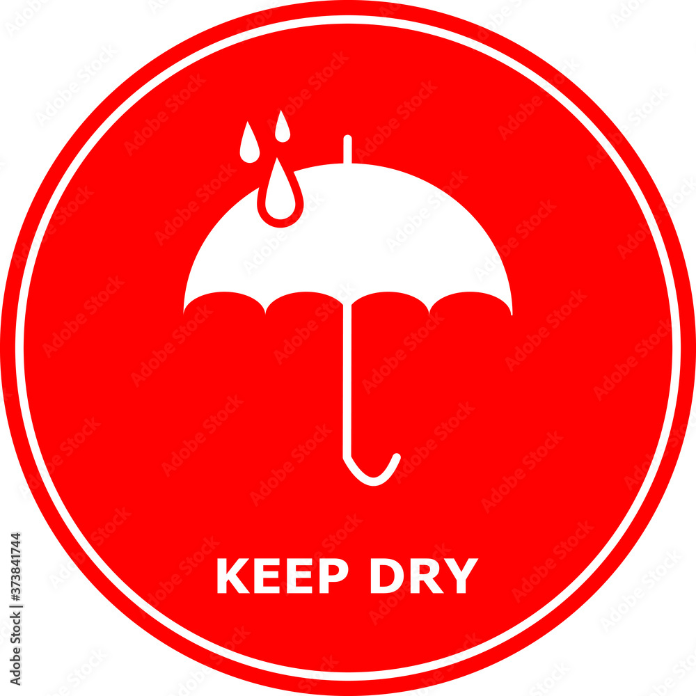 Vetor do Stock: Keep dry icon can used for carton this way up mark ...