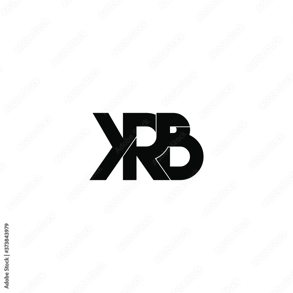 krb letter original monogram logo design Stock-Vektorgrafik | Adobe Stock