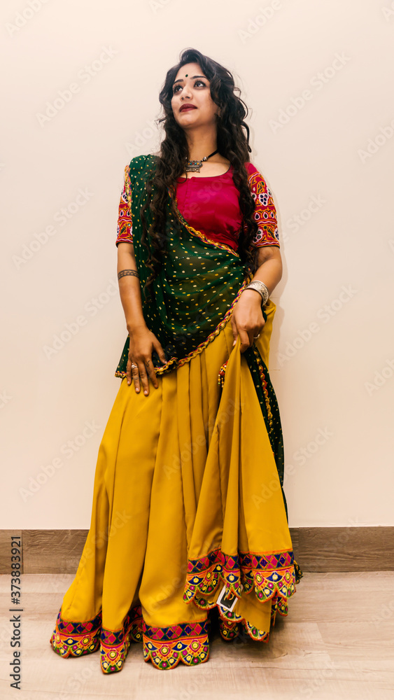 Indian Female Model in traditional Chaniya choli. Navratri is an Indian ...
