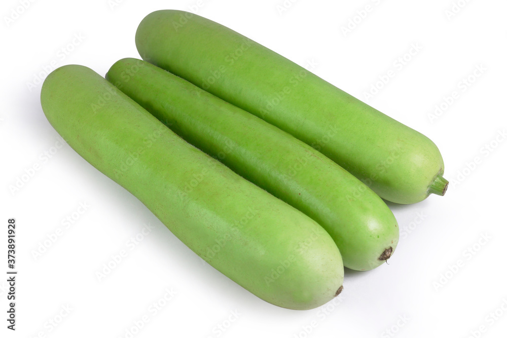 Bottle gourd isolated on white background, Farm fresh an Indian ...