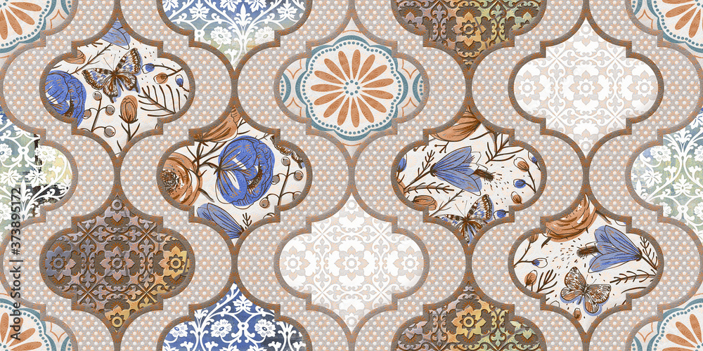 Seamless vintage background for ceramic wall tiles design Stock ...