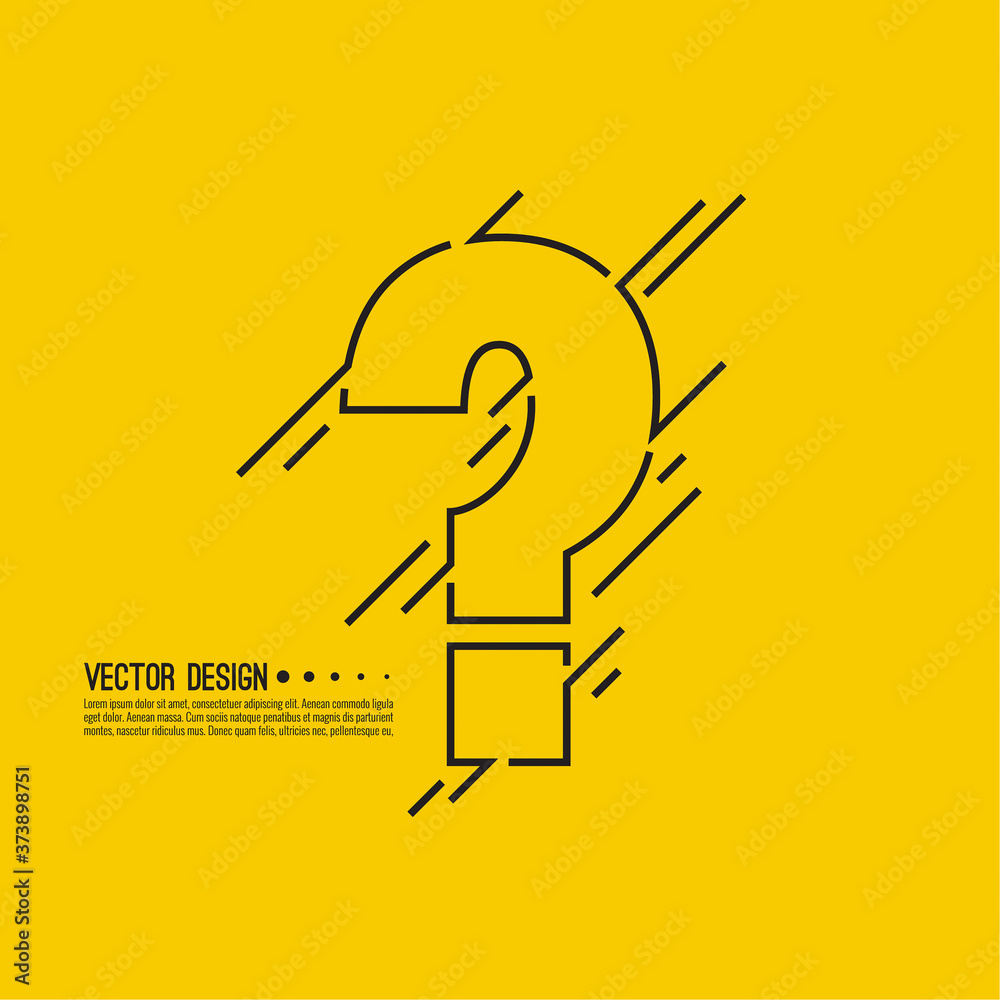 Question mark icon. Help symbol. FAQ sign on yellow background. vector ...