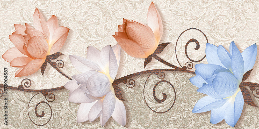 Seamless flower background for wallpaper design Stock Photo | Adobe Stock