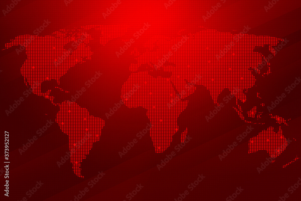 Red World Map Broadcasting Abstract Background Concept. Modern Abstract ...
