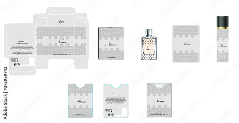Packaging design, perfume luxury box design template and mock up box ...