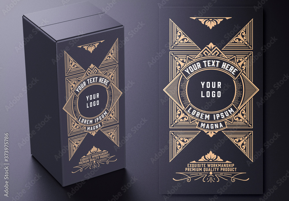 Vintage Box Design Layout Stock Template | Adobe Stock