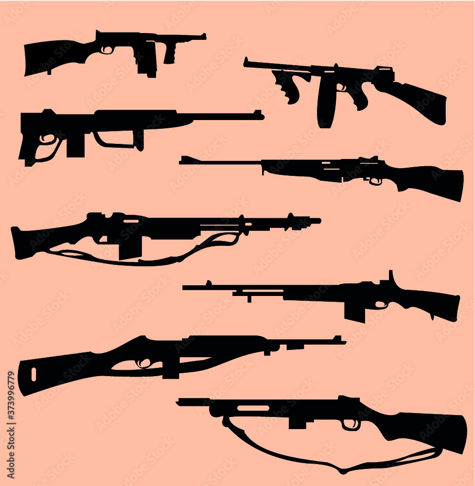 World War II weapons icon set Stock Vector | Adobe Stock