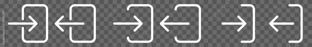 Login Logout Icon White | User Log In Out Illustration | Account Access ...